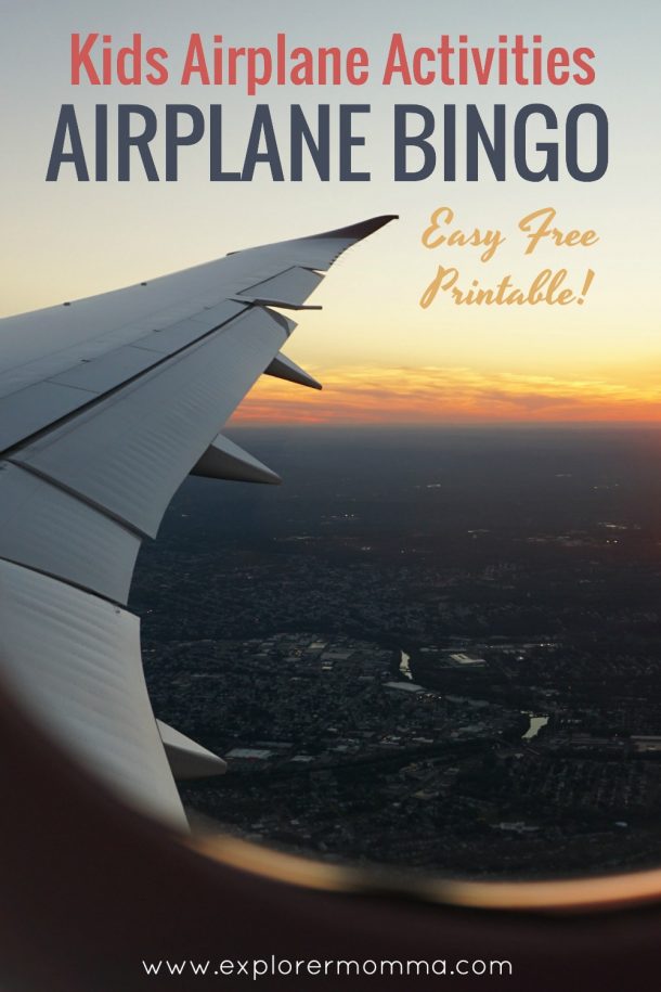 Kids Airplane Activities: Airplane BINGO - Explorer Momma