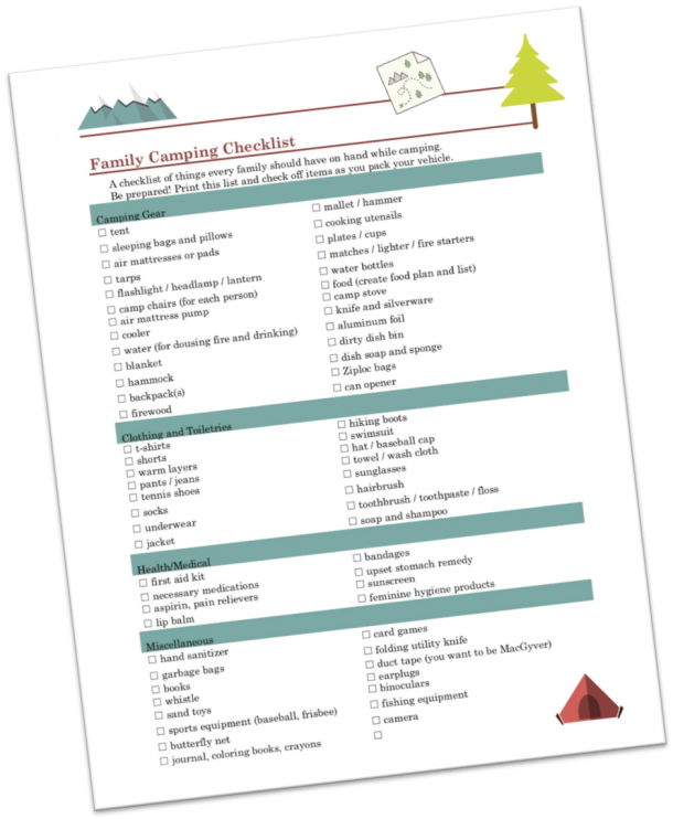 Family Camping Checklist And Must Haves - Explorer Momma