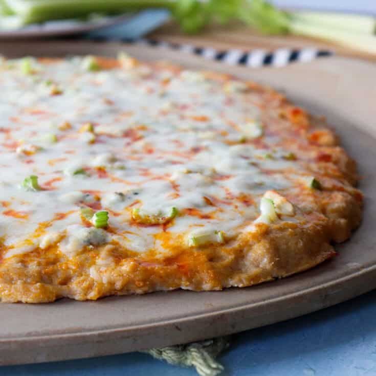 Keto Buffalo Chicken Pizza Recipe - Explorer Momma