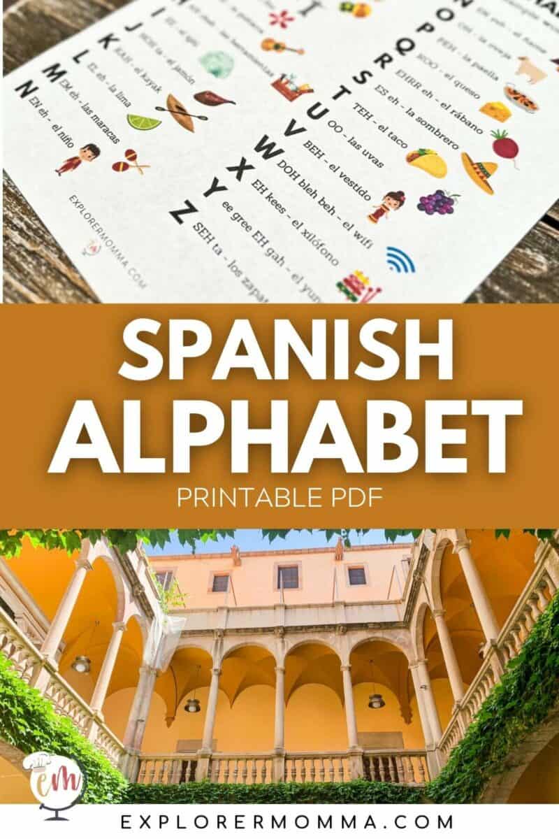 Why learn the Spanish alphabet? PDF Chart - Explorer Momma