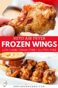 Frozen Chicken Wings in Air Fryer Recipe - Explorer Momma